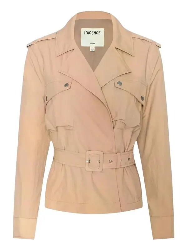 L'Agence Calida Belted Trench Coat - Neutrals