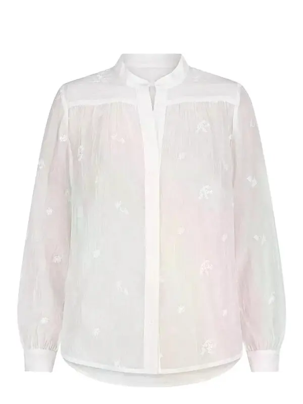 SECULAR.LAB Sutton Embroidered Shirt - White
