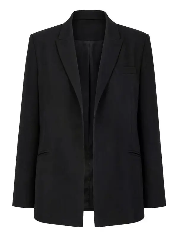 Dusan Silk Loose-fit Blazer - Black