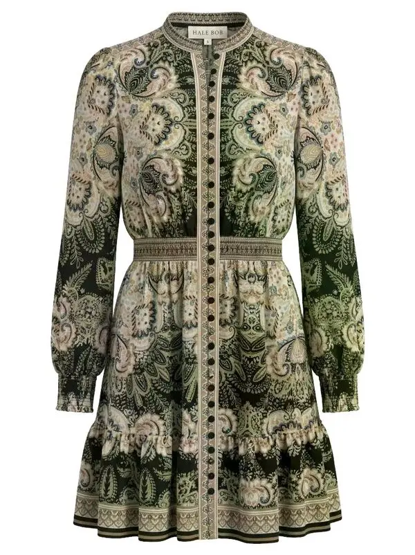 Hale Bob Eleanora Paisley-print Mini Dress - Black
