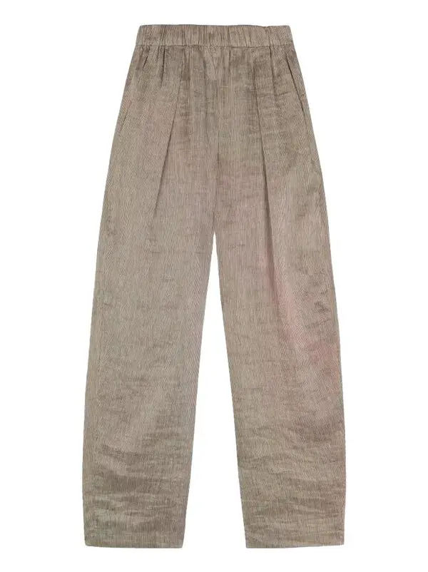 CORTANA Aria Striped Trousers - Grey