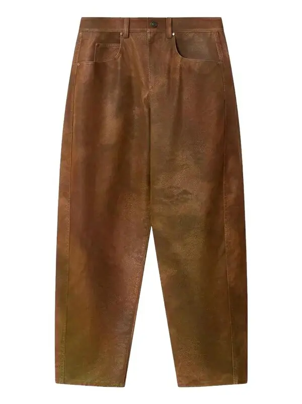 MARANT ETOILE Belky Barrel-fit Trousers - Brown