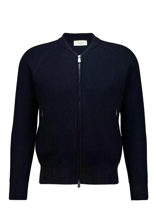 PIACENZA CASHMERE 1733 Zipped Bomber Jacket - Blue