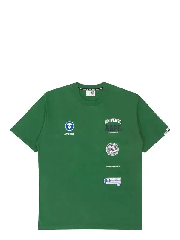 AAPE BY *A BATHING APE Moonface Patch Logo T-shirt - Green