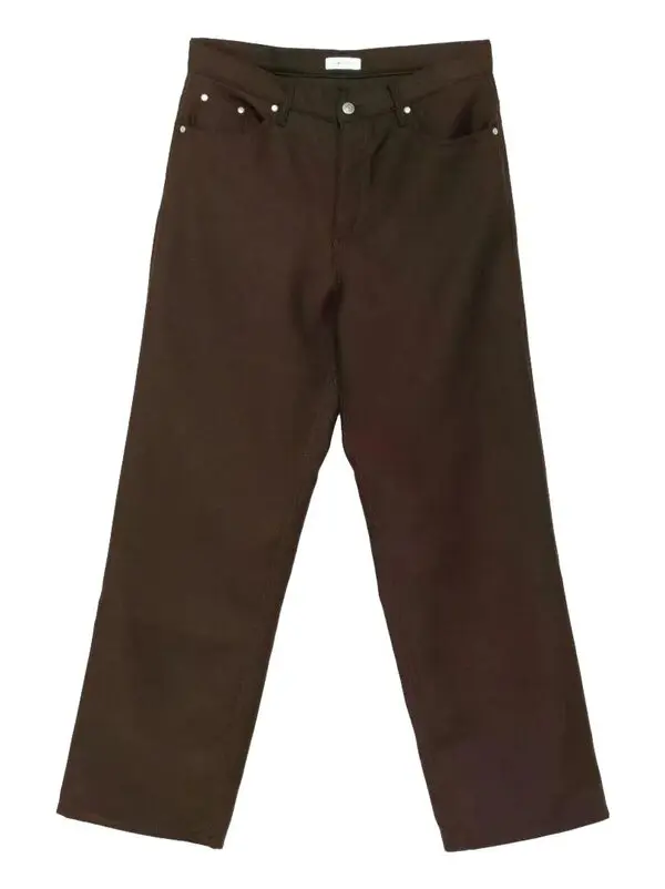 Sandro Wide Leg Belt Loop Trousers - Brown