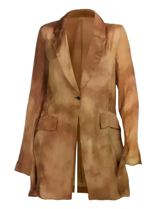 Masnada Tie-dye Unlined Blazer - Brown
