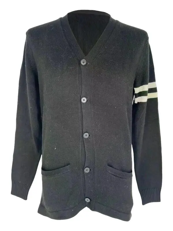 Ralph Lauren Rugby Solid Arm-stripe Cotton Cardigan - Black