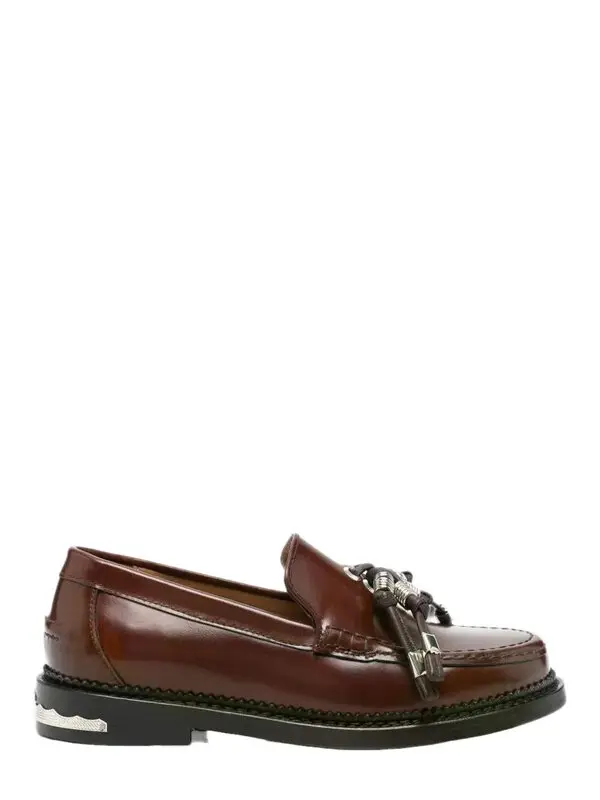 Toga Hardware-embellished Tassel Detail Loafers - Brown