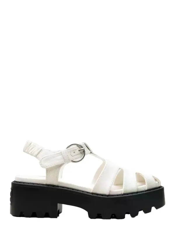 Miu Miu Buckle-fastening Lug-sole Sandals - White
