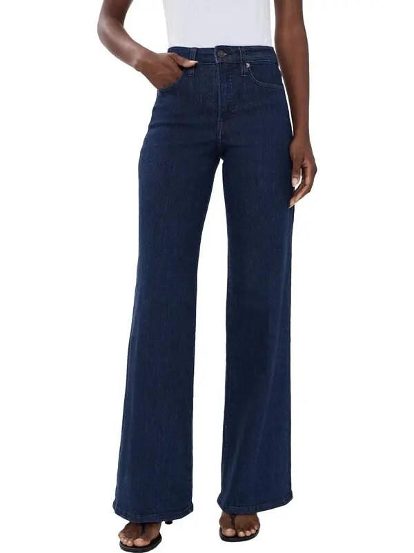 Good American Good Waist Palazzo Jeans - Indigo1153
