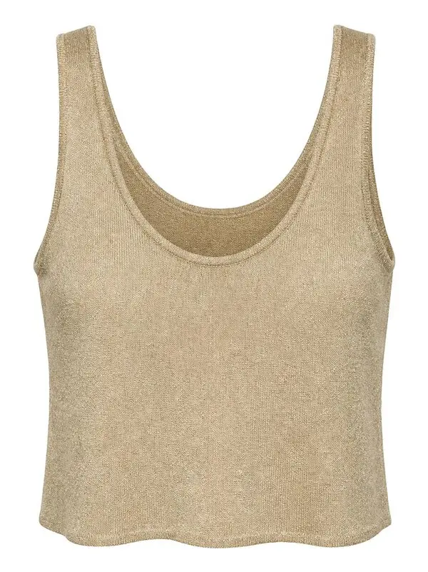 MARIANNE BY MARIE JORDANE Sasha Low-back Lurex Top - Gold
