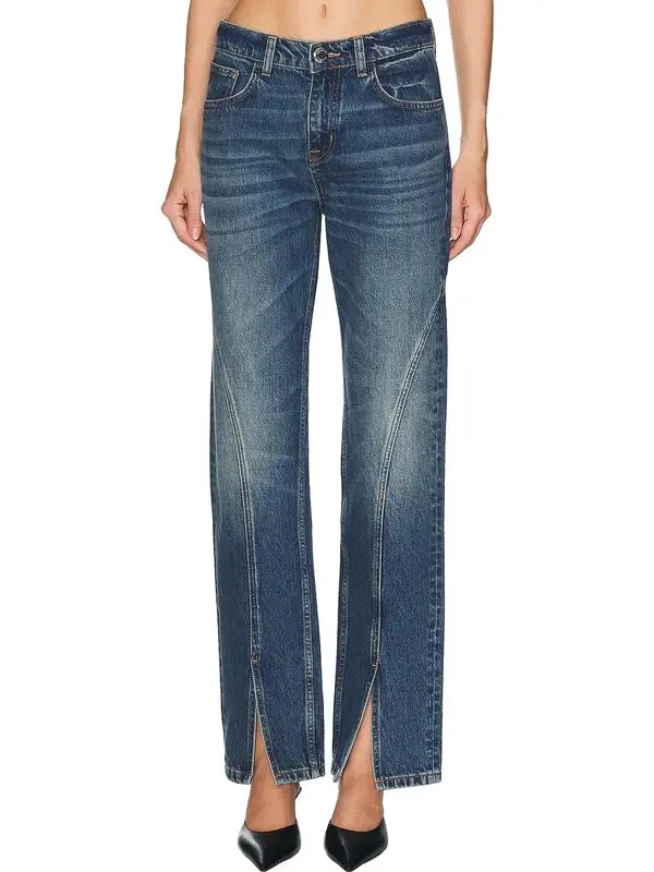 Brandon Maxwell Campbell Spiral Seam Jeans - Indigo