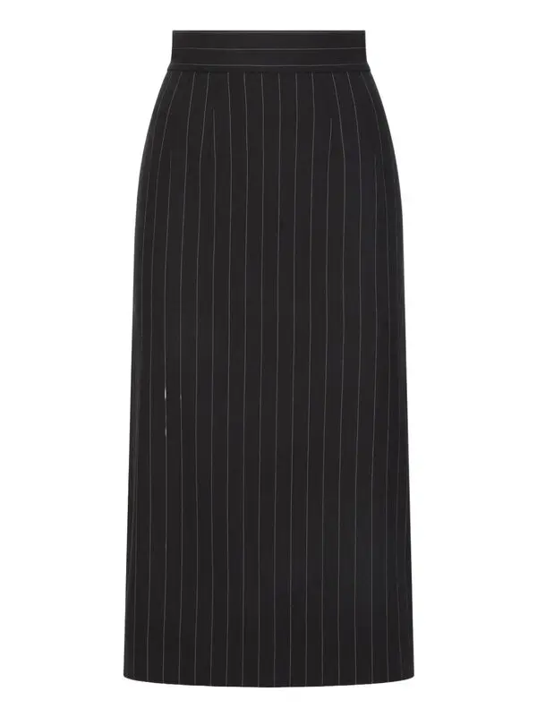 Dolce & Gabbana Pinstriped High-waist Skirt - Black