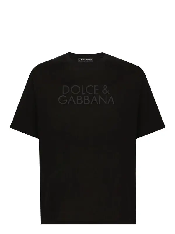 Dolce & Gabbana Dolce Gabbana Logo Printed Crewneck T-shirt - Black