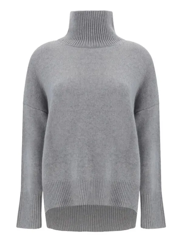 LISA YANG Heidi Turtleneck Knit Sweater - Gray