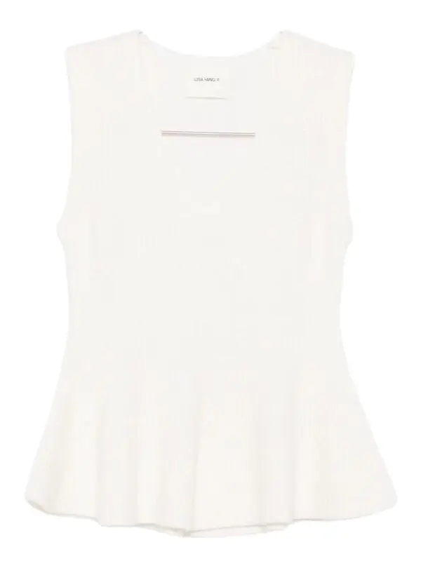 LISA YANG V-neck Sleeveless Knit Top - No