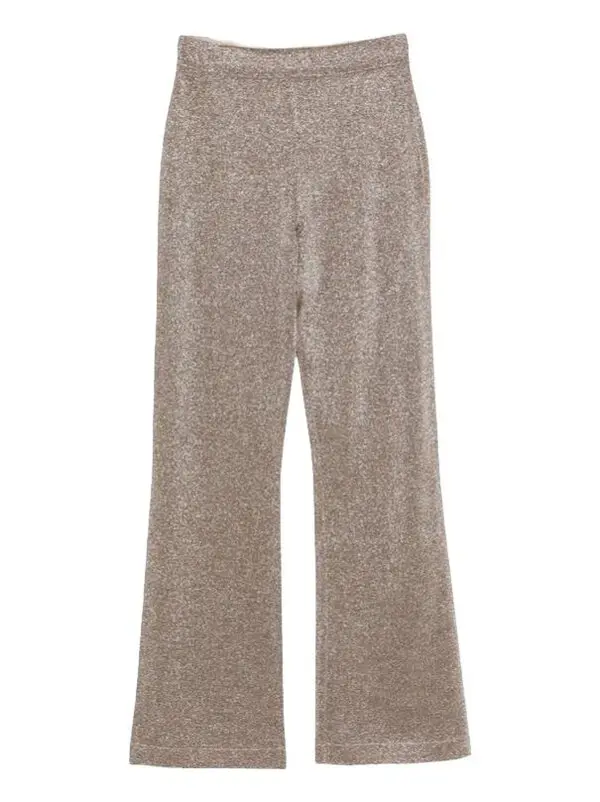 Missoni Metallic Effect Straight Leg Trousers - Beige