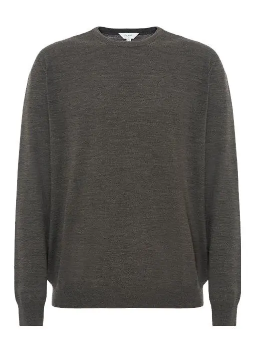 Malo Crewneck Knitted Jumper - Black