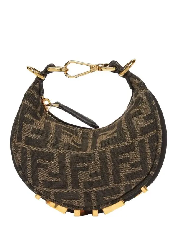 Fendi Nano Baguette Jacquard Tote Bag - Black
