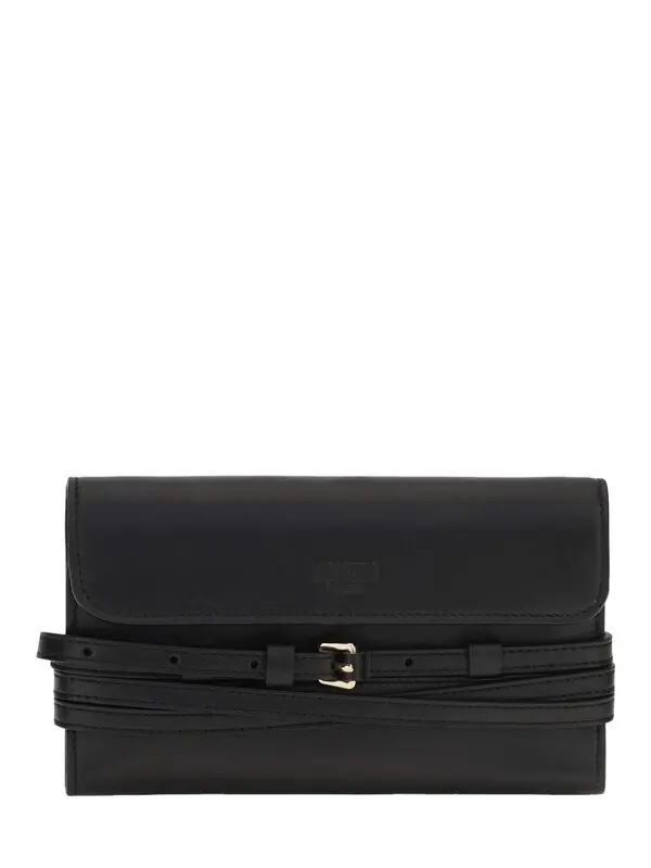 Moschino Leather Shoulder Bag - Black