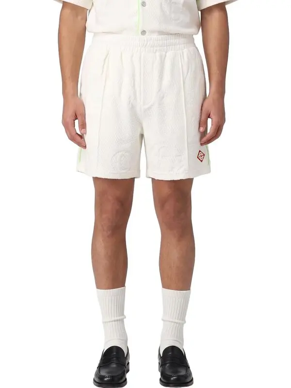 Casablanca Athletic Shorts With Elasticated Waist And Logo Detail - White