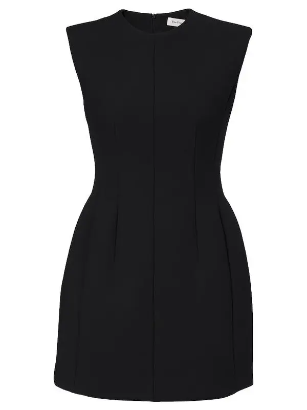 THE FRANKIE SHOP Bryn Minidress In Taupe Melange - Black