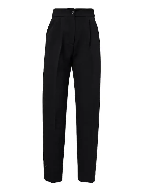 THE FRANKIE SHOP Doyer Pleated Wide-leg Pants - Black
