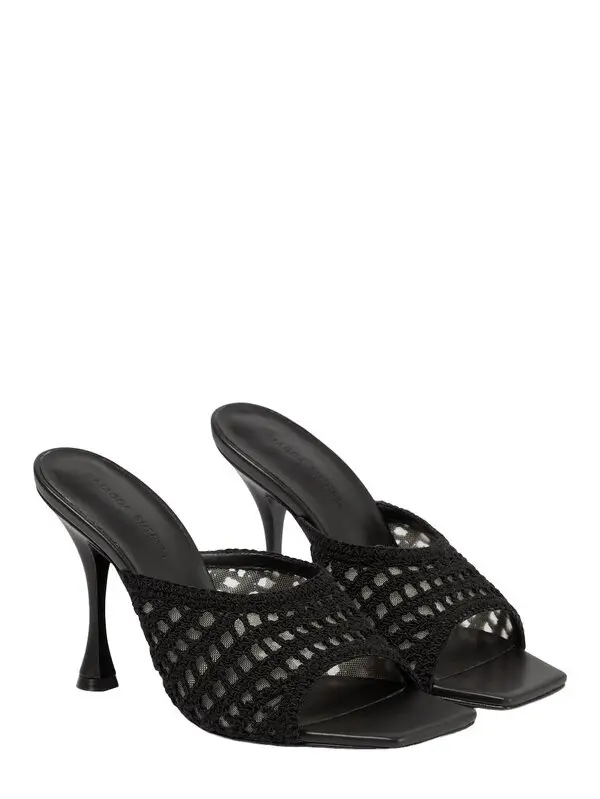 Magda Butrym Embellished Open Toe Mules - Black