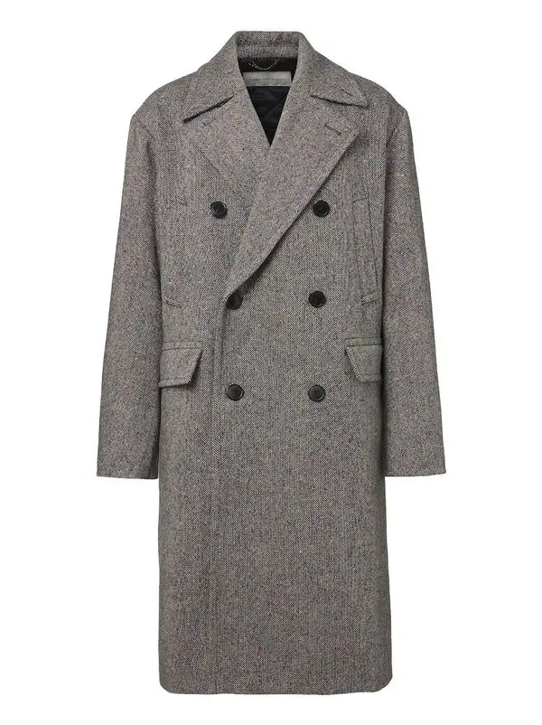 Dries Van Noten Double-breasted Wool Coat - Grey