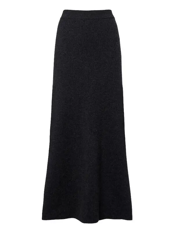 Agnona Cashmere Midi Skirt - Grey
