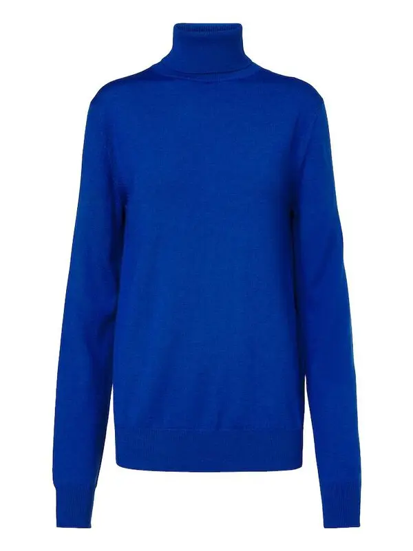 THE FRANKIE SHOP Eve Wool Turtleneck Sweater - Blue