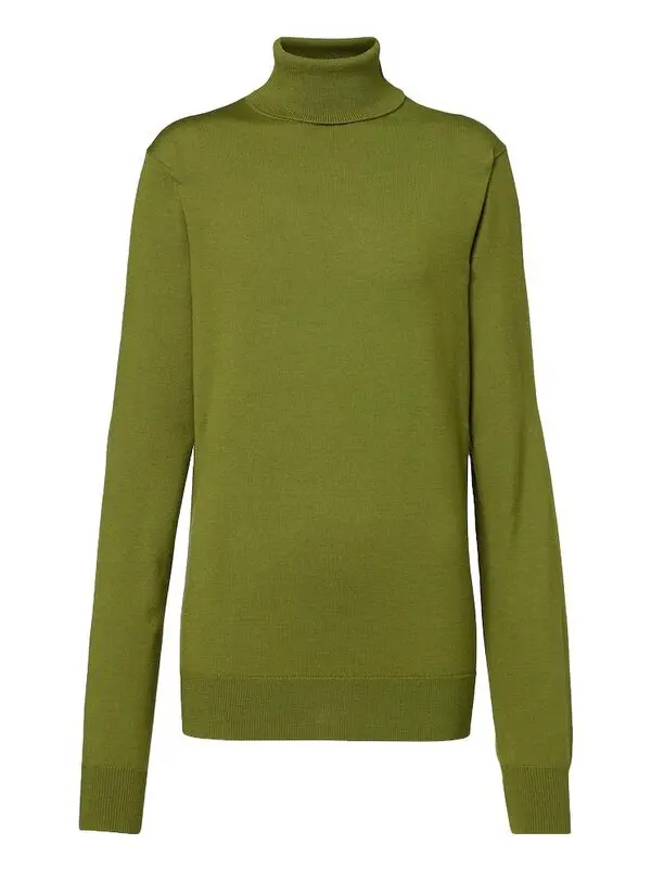 THE FRANKIE SHOP Eve Wool Turtleneck Sweater - Green