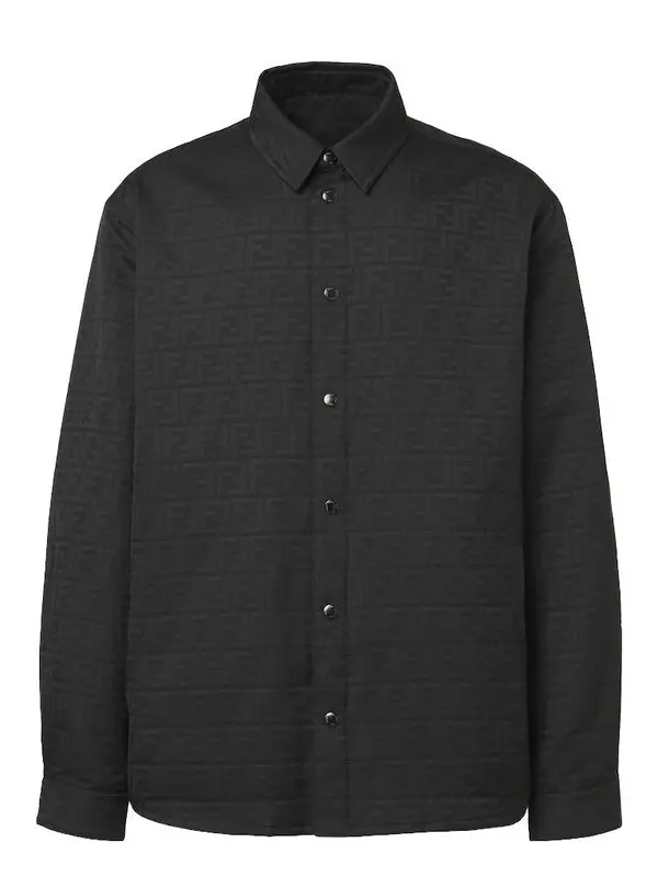 Fendi Ff Zucca Jacquard Overshirt - Black