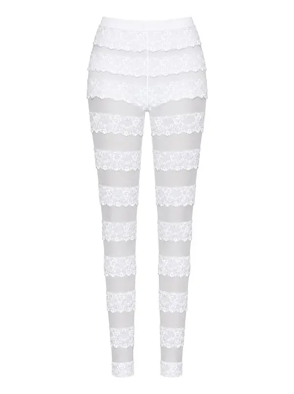 HARMONIA NY Seraph Harmonia X Kikiriki Lace Leggings - White