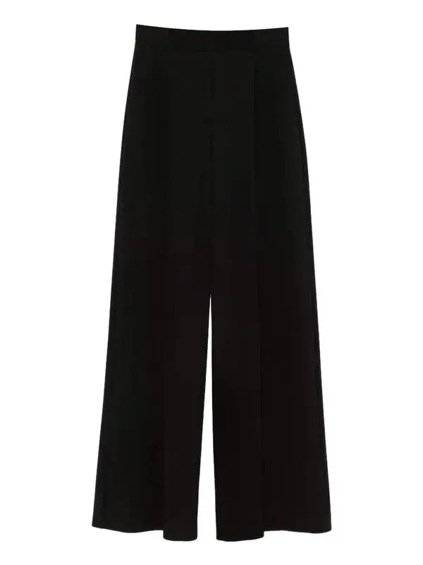 Patrizia Pepe Pleated Palazzo Pants - Black
