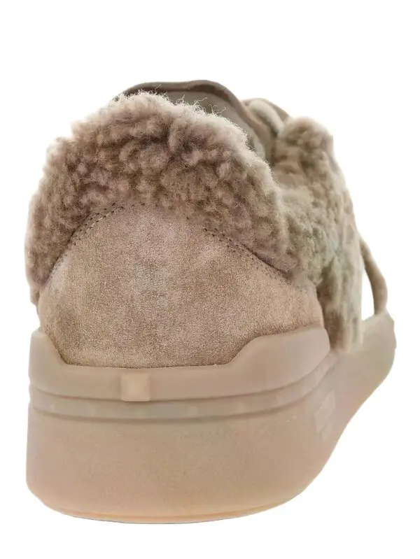 Valentino Garavani Shearling Trim Sneakers - Brown