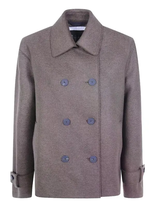 Harris Wharf London Double-breasted Wool Coat - Brown