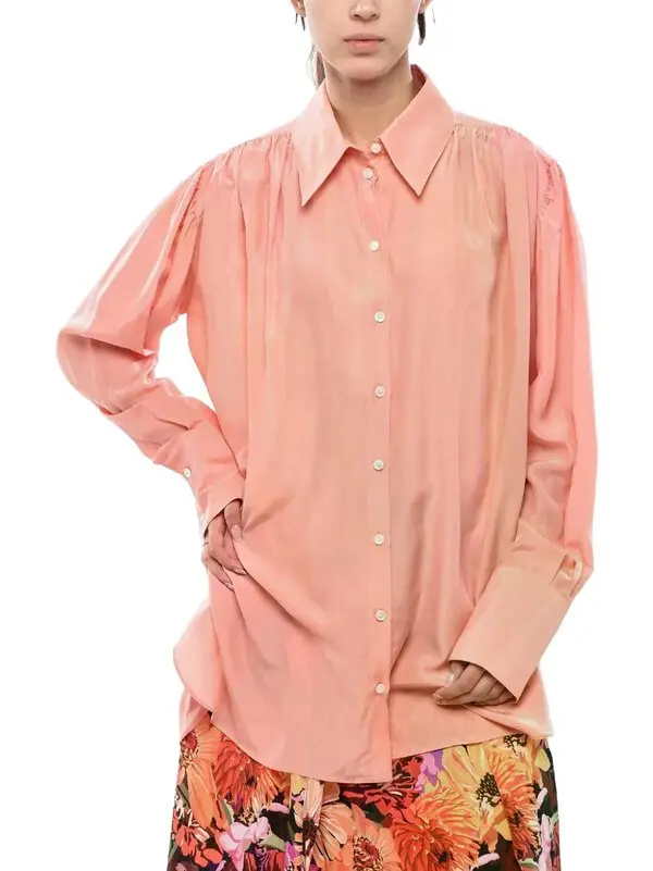 Stella McCartney Gathered Shoulder Shirt - Pink