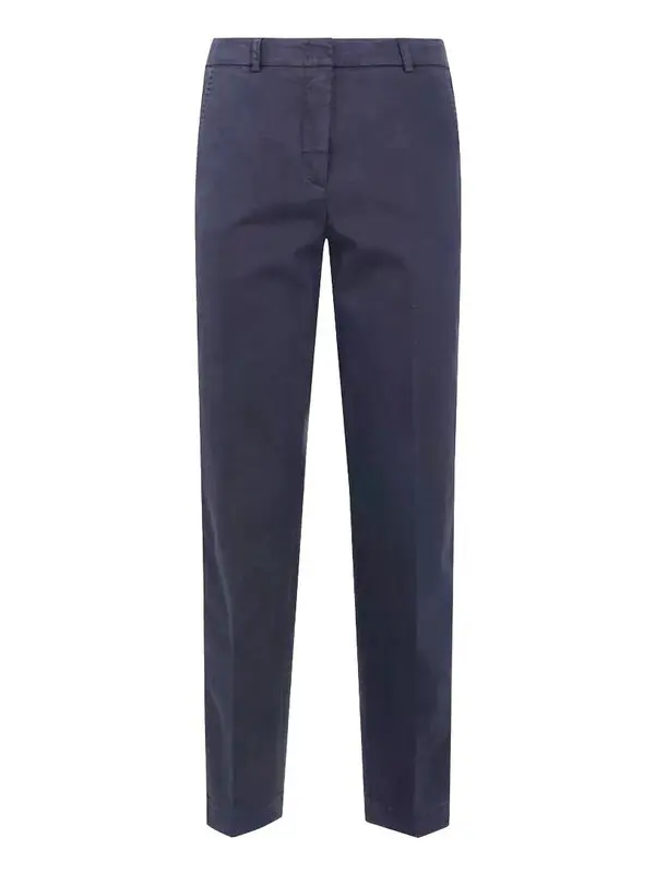 Peserico Pressed Crease Slim-fit Trousers - Blue
