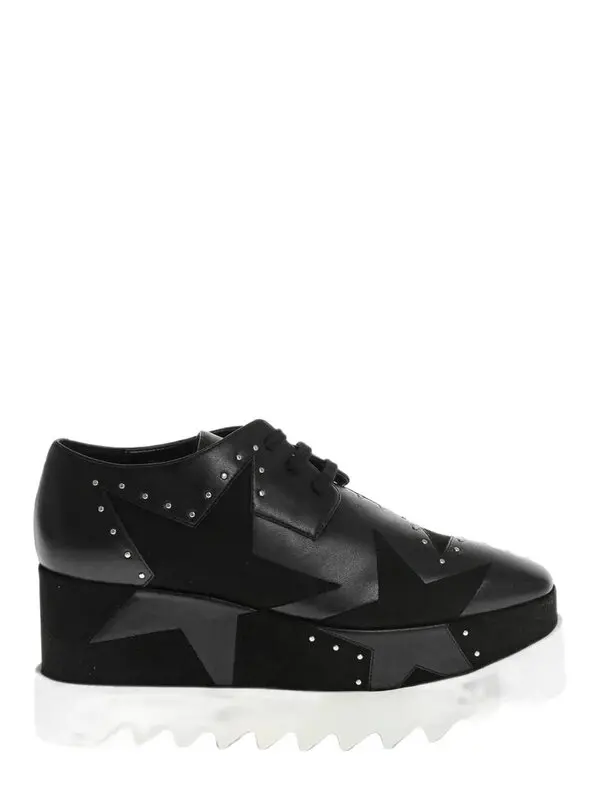 Stella McCartney Elyse Star Patch Sneakers - Black