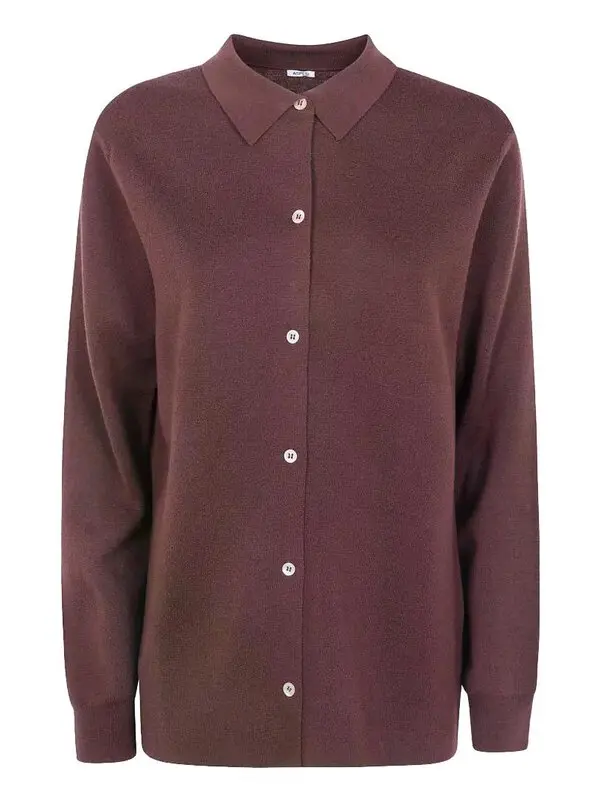 Aspesi Button-up Collared Cardigan - Brown