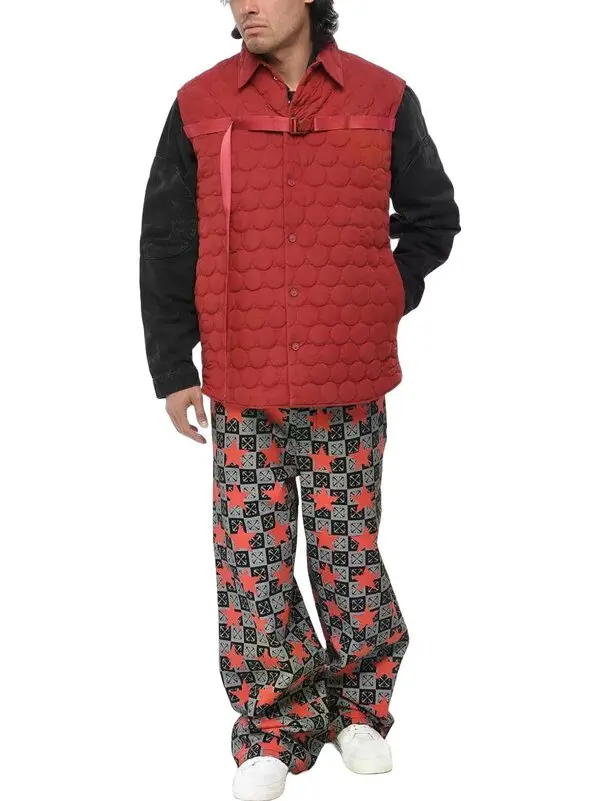 Off-White Buckleup Quilted Gilet - Red