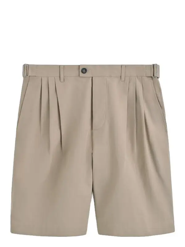 Cos Belt-detail Tailored Cotton Chino Shorts - Beige
