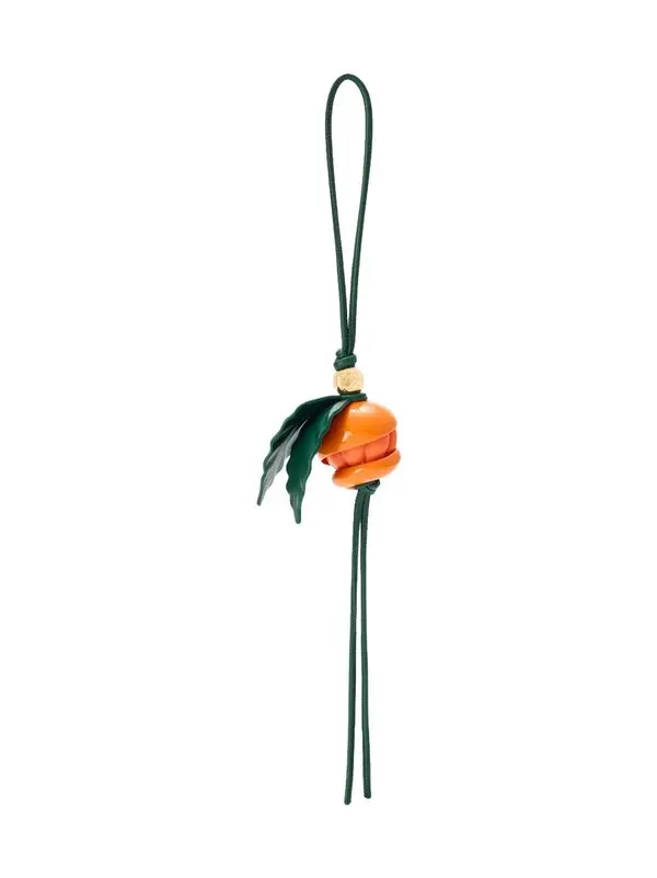 Loewe Peeling Charm Green Calfskin Strap - Orange