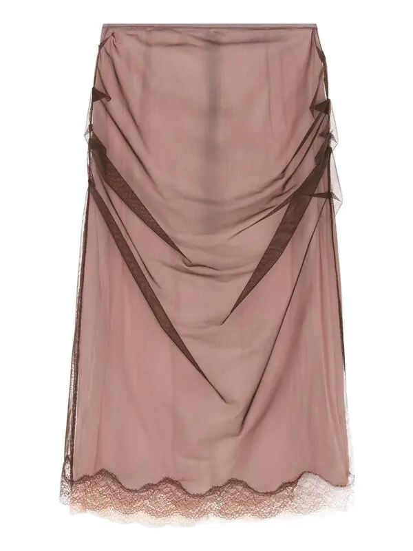 16Arlington Hedda Midi Skirt - Chocolate