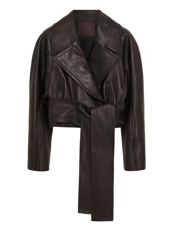 16Arlington Palmer Cropped Wrap Jacket - Black