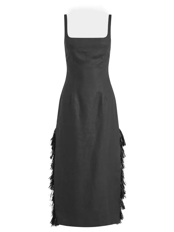 16Arlington Santina Midi Dress - Black