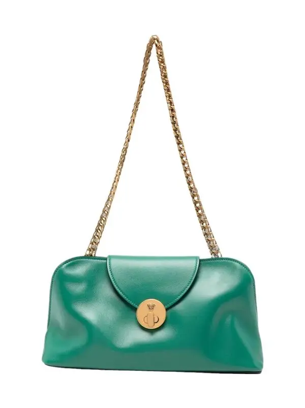 Versace Lamb Leather Crossbody Bag - Brown