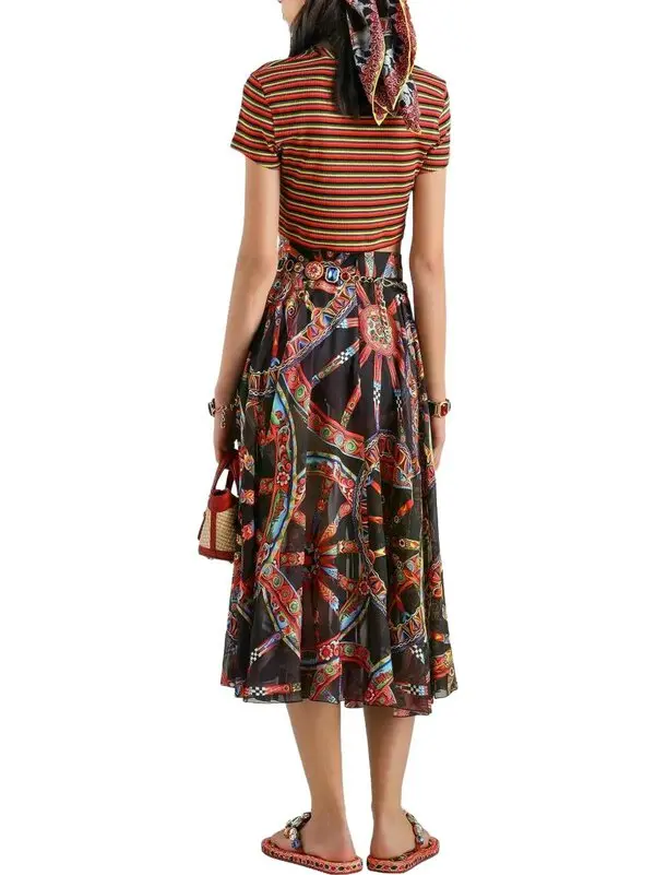 Dolce & Gabbana Striped Jersey T-shirt - Orange