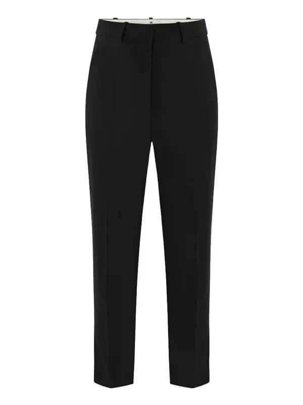 Elisabetta Franchi Lightweight Crêpe-fabric Trousers - Black